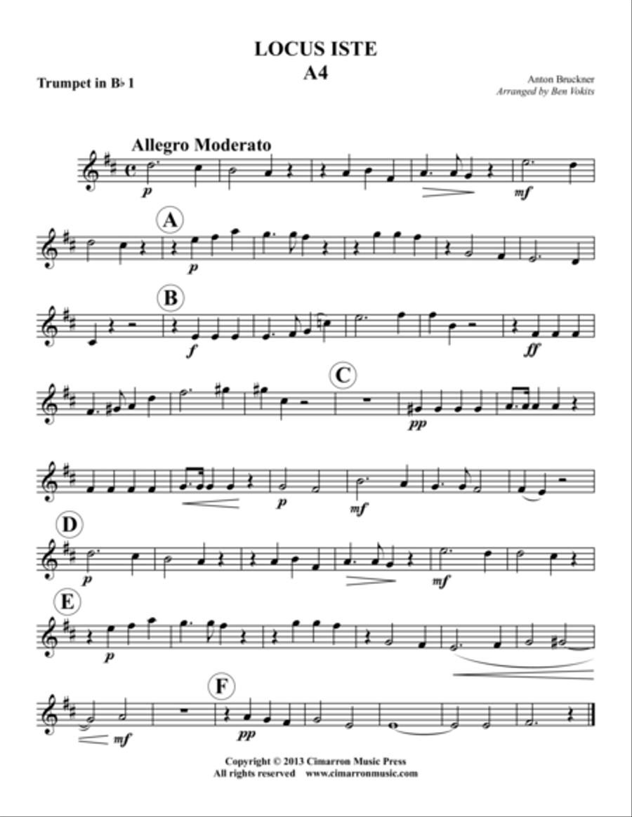 Locus Iste by Anton Bruckner - Brass Quintet - Digital Sheet Music ...