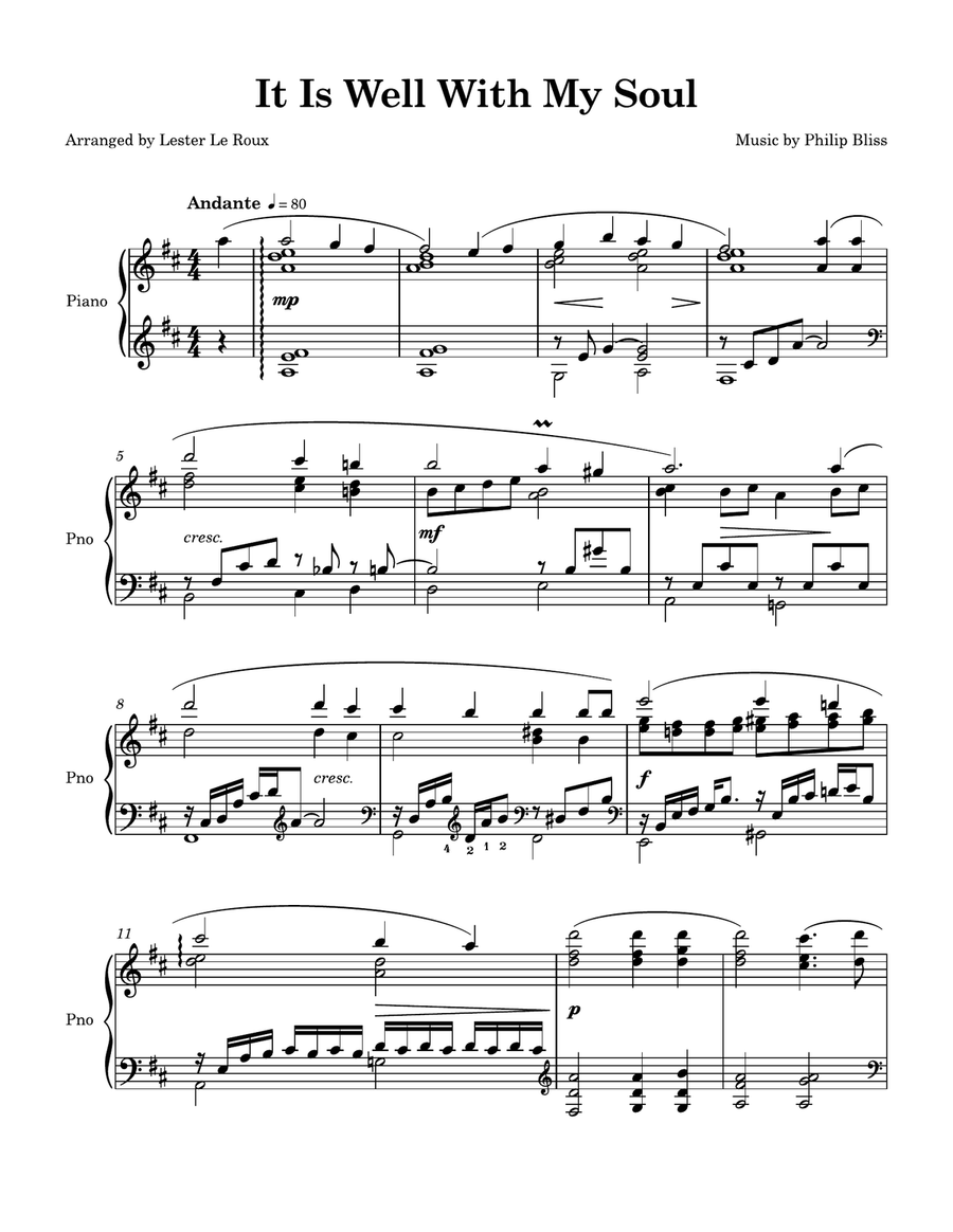 It Is Well With My Soul by Traditional - Piano Solo - Digital Sheet ...