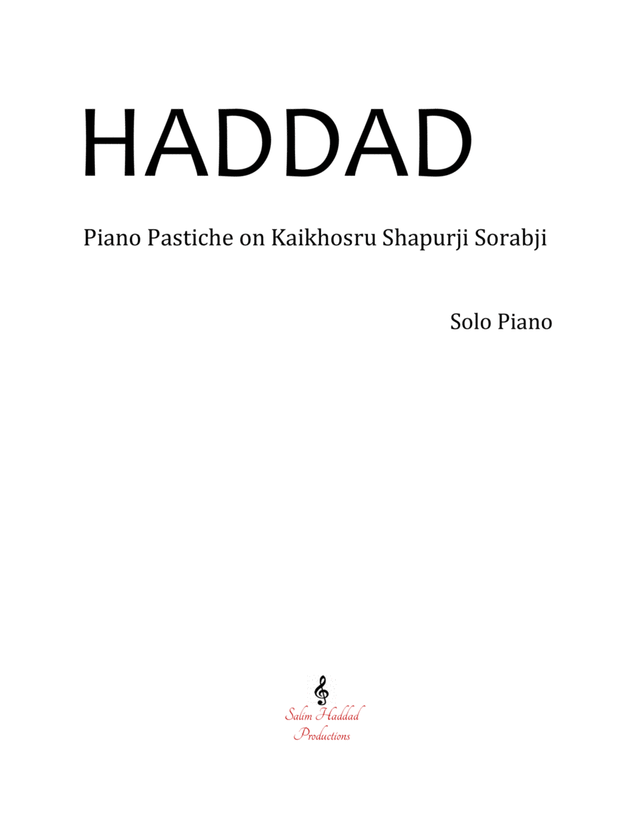 Pastiche for Piano on Kaikhosru Shapurji Sorabji Op.6 - Piano Method ...