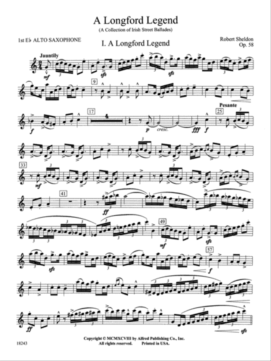 A Longford Legend: E-flat Alto Saxophone by Robert Sheldon - Concert ...