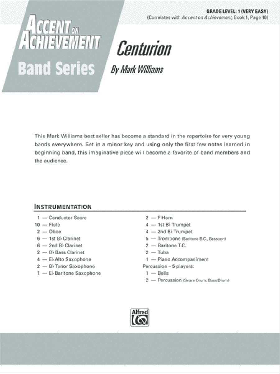 Centurion: Score by Mark Williams - Concert Band - Digital Sheet Music ...