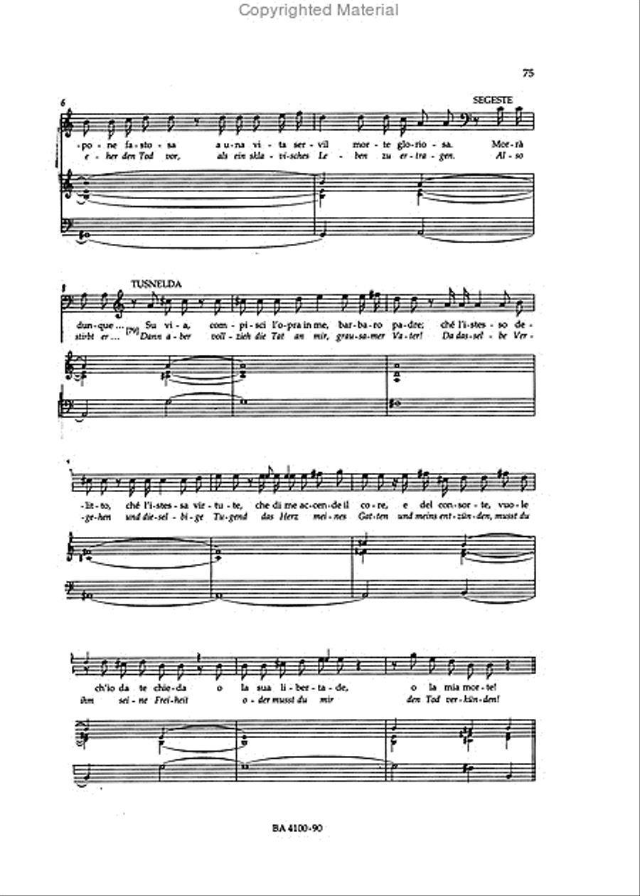 Arminio Hwv 36 By George Frideric Handel Bassoon Sheet Music