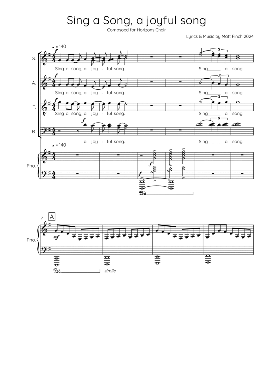 Sing a Joyful song - 4-Part - Digital Sheet Music | Sheet Music Plus