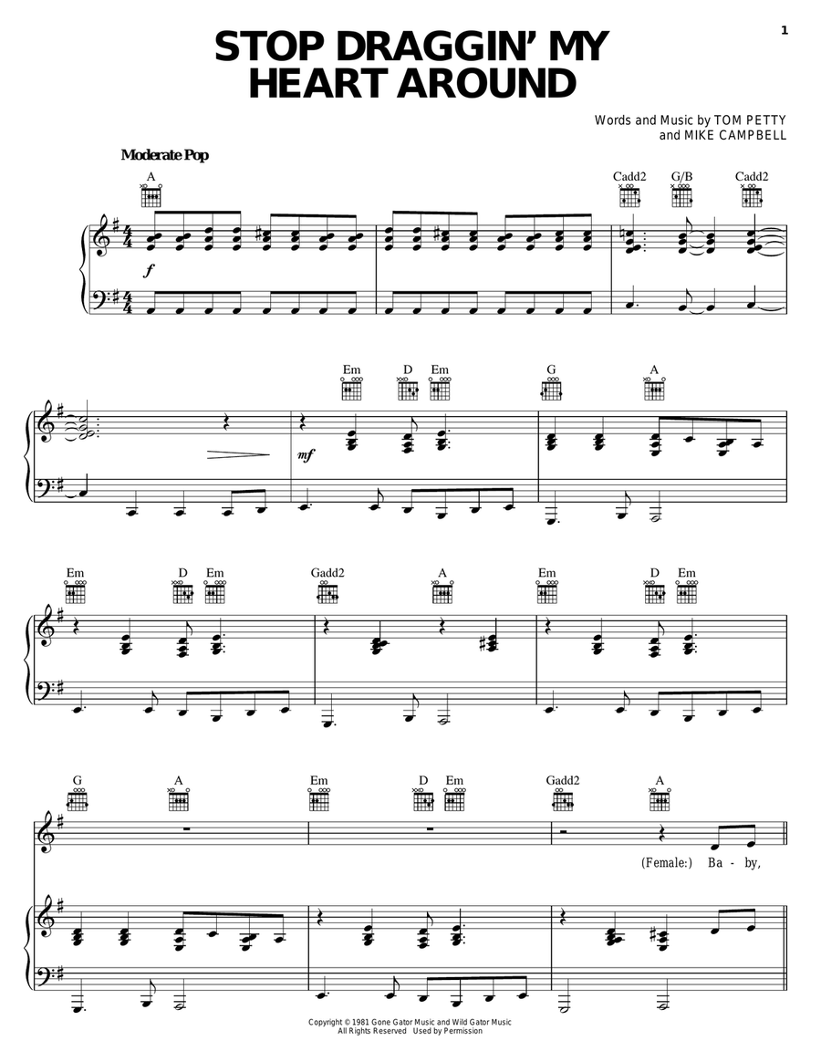 Stop Draggin' My Heart Around by Stevie Nicks - Acoustic Guitar, Voice ...