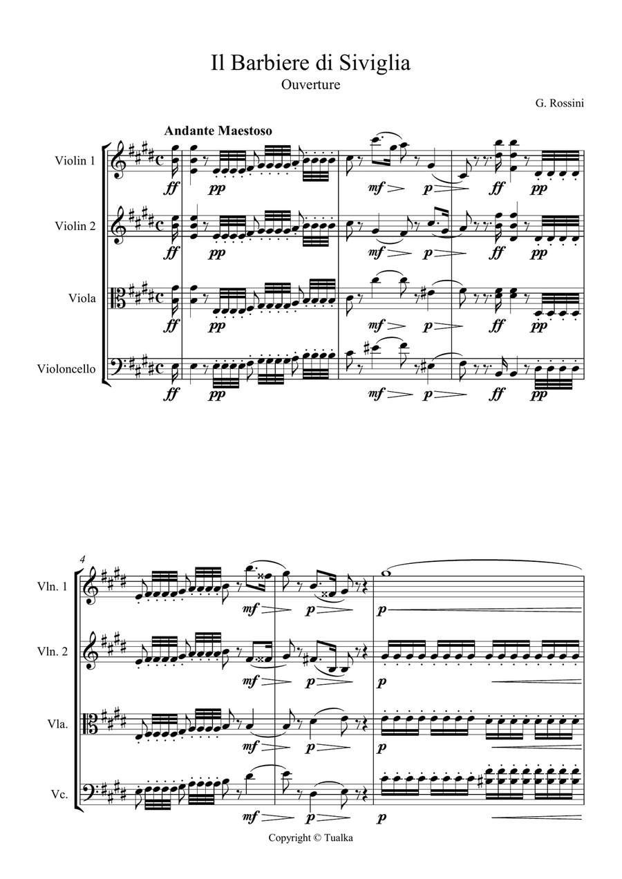 G. Rossini - Il Barbiere di Siviglia (Ouverture) by Gioachino Rossini ...
