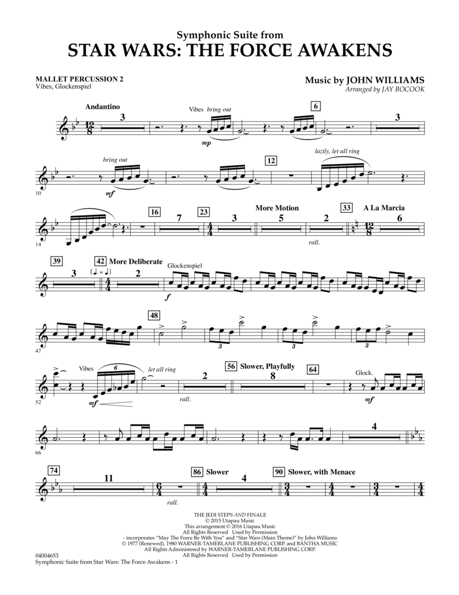 Symphonic Suite From Star Wars The Force Awakens Mallet Percussion 2