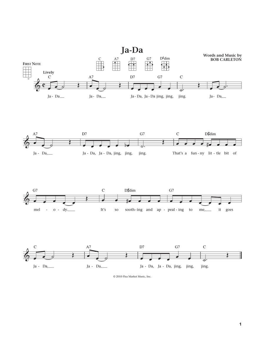 Ja Da From The Daily Ukulele Arr Liz And Jim Beloff By Bob