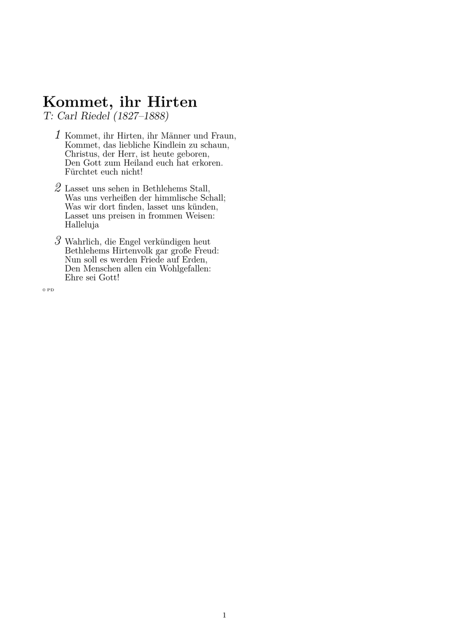 Kommet, ihr Hirten (Gotteslob 801 organ manualiter for church services ...