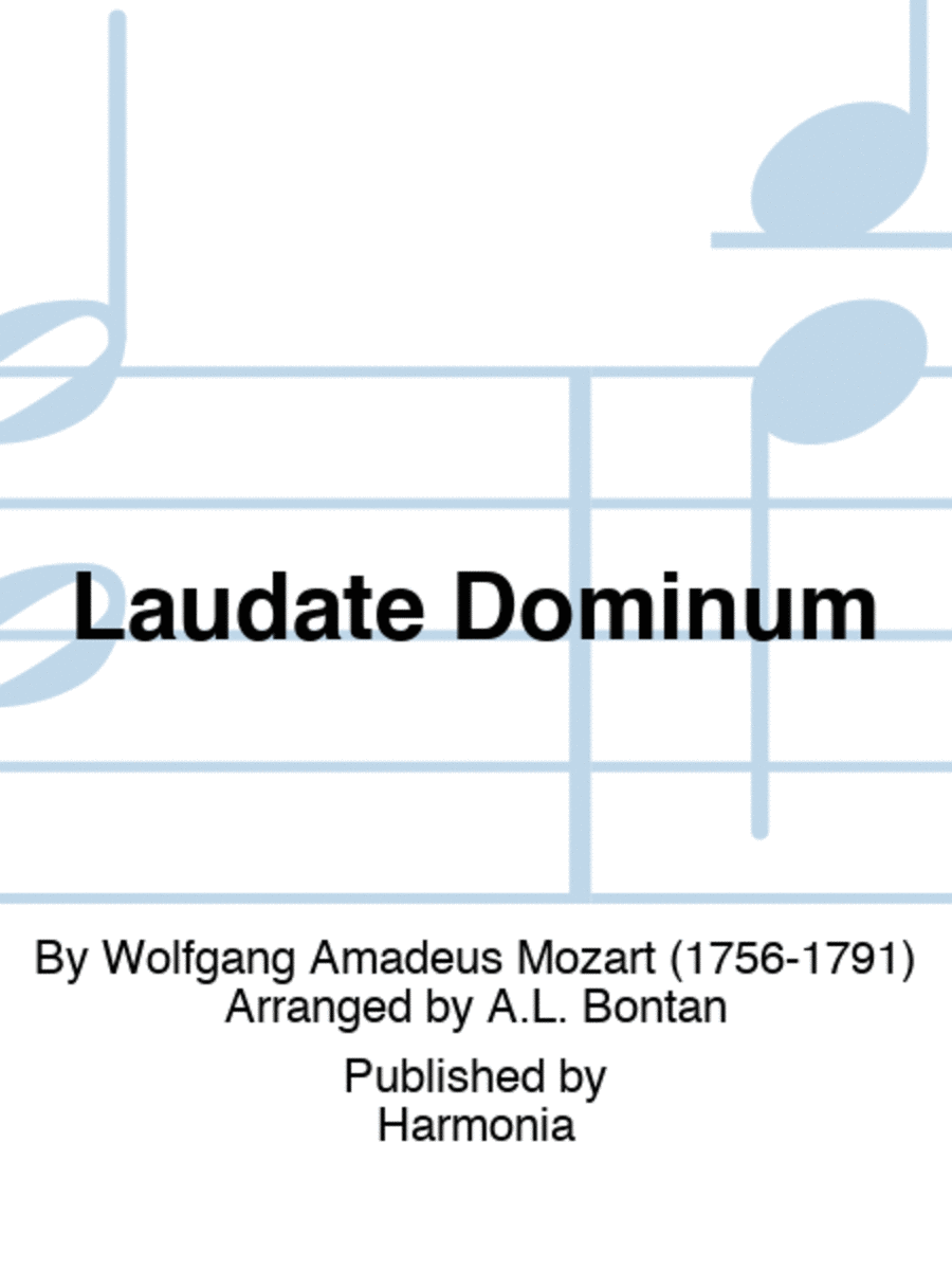Laudate Dominum by Wolfgang Amadeus Mozart - Choir - Sheet Music ...