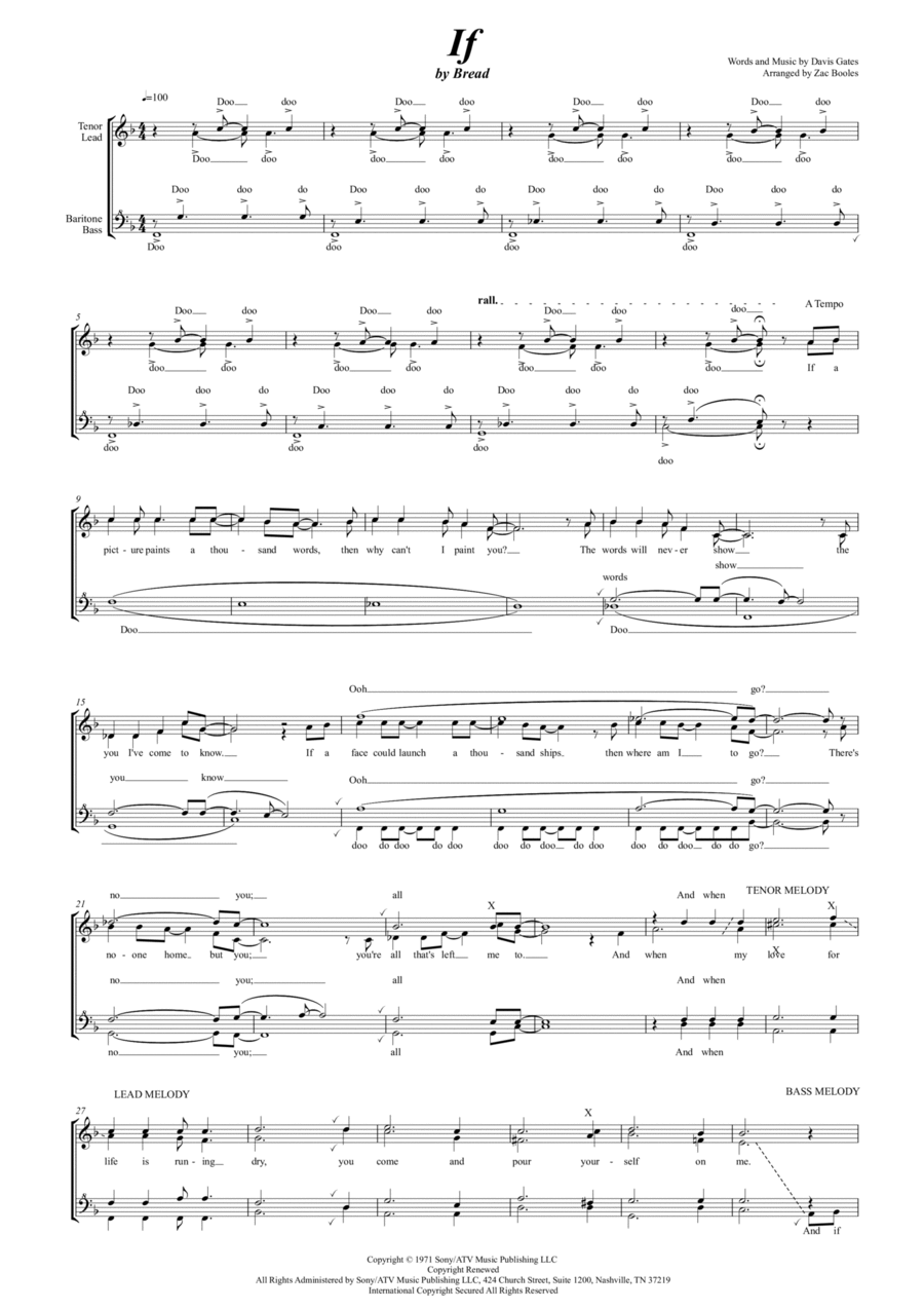 If by Bread - SSA - Digital Sheet Music | Sheet Music Plus