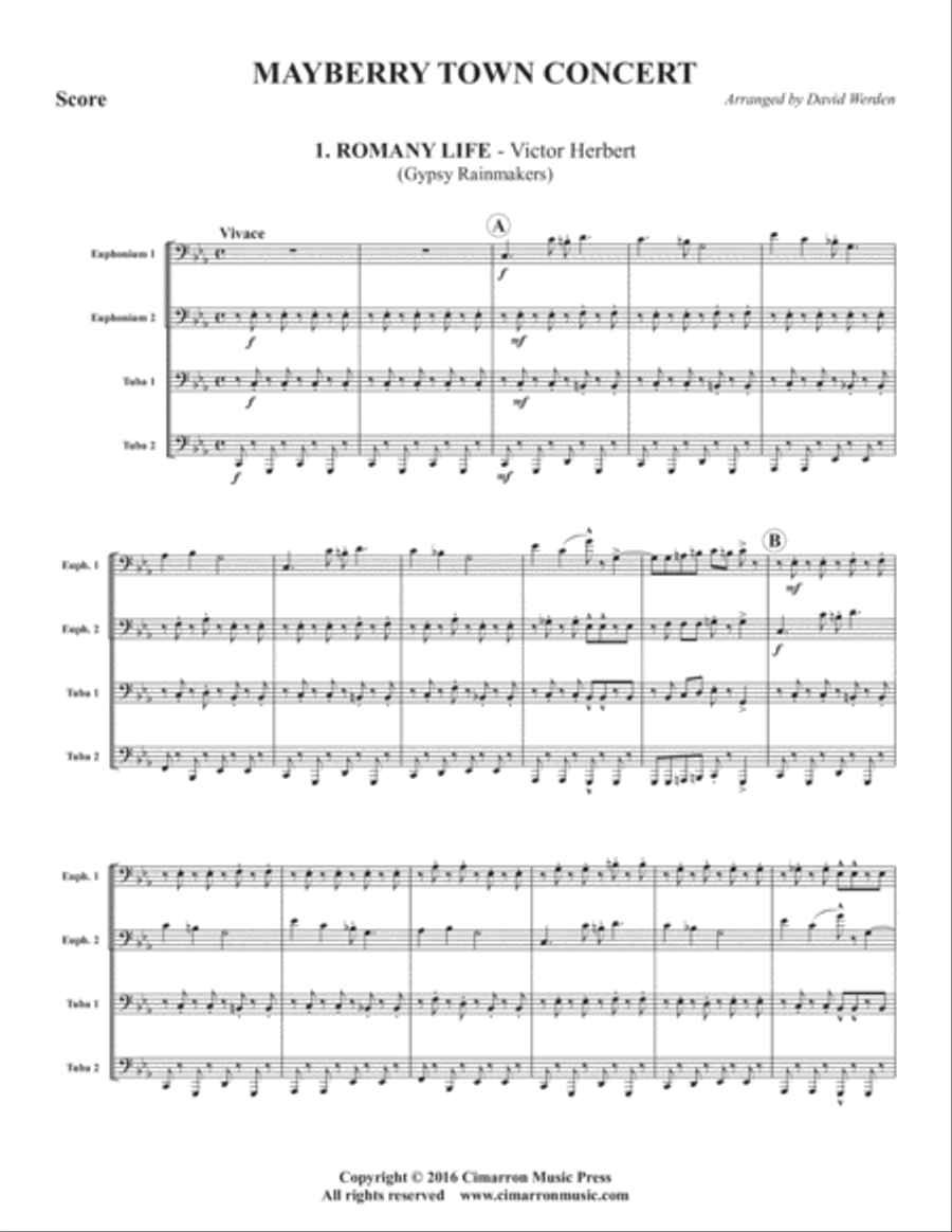 Mayberry Town Concert by Various - EETT - Digital Sheet Music | Sheet ...