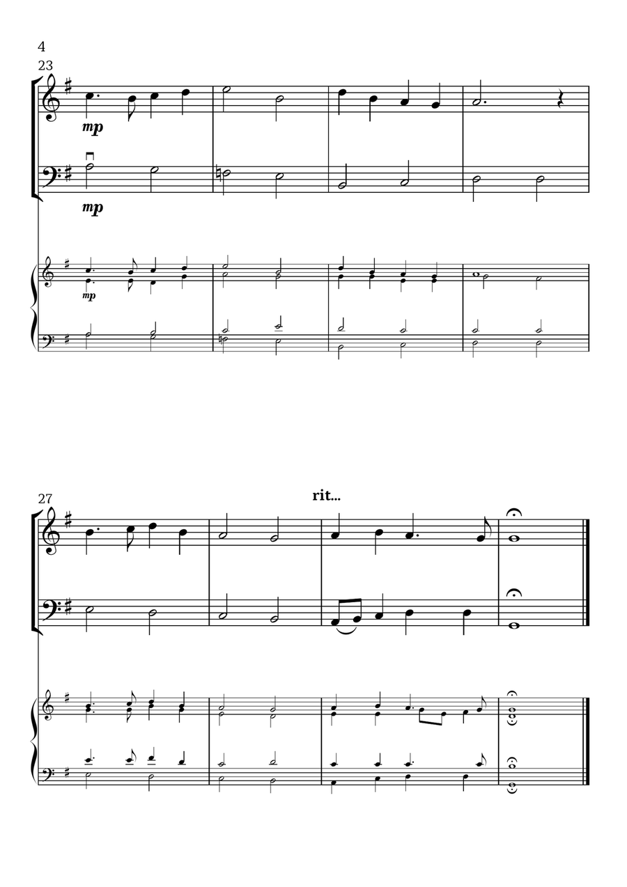 In The Bleak Midwinter Flute Cello And Piano Beginner Level By