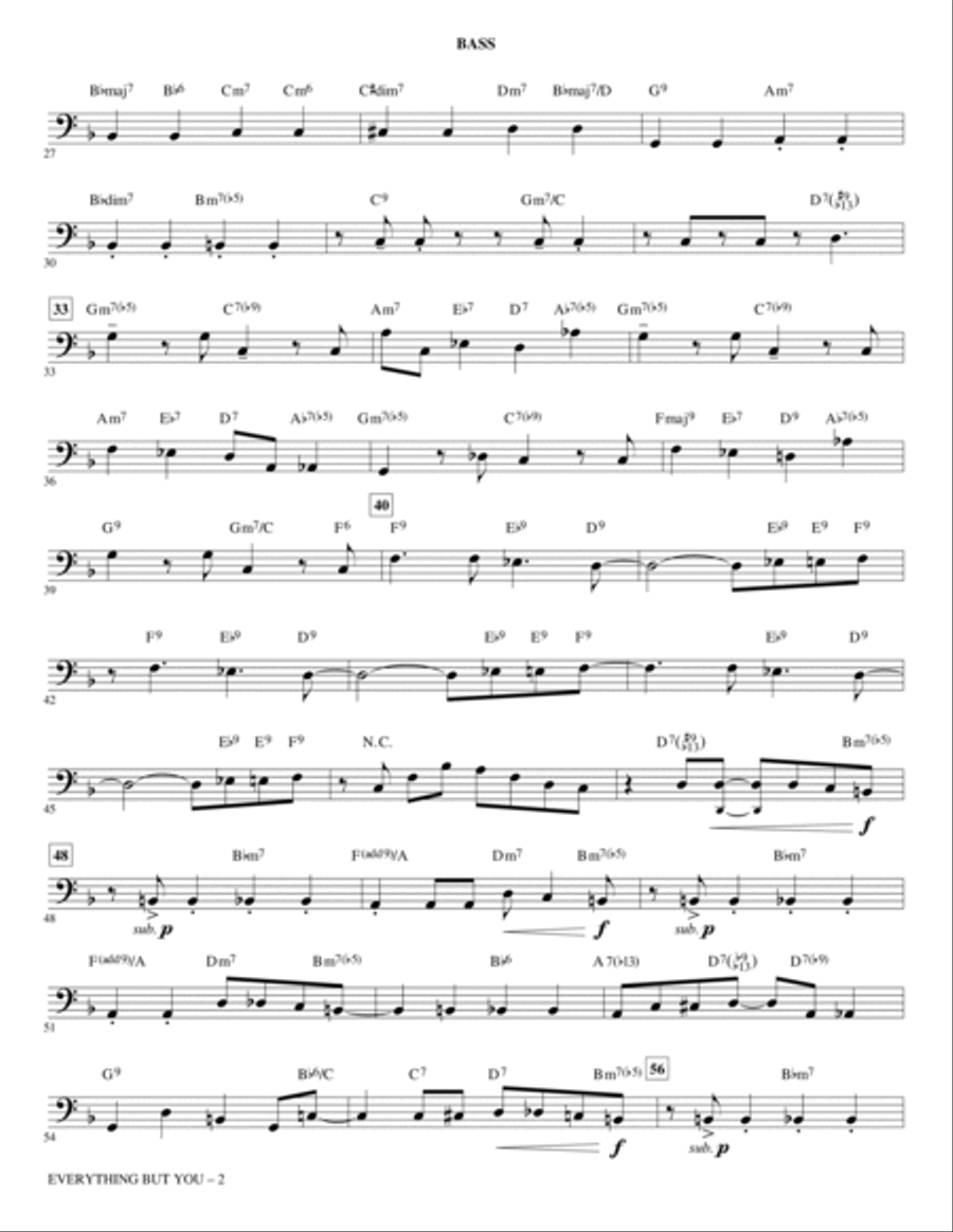 Everything But You Arr Kirby Shaw Bass By Kirby Shaw Choir Digital Sheet Music Sheet