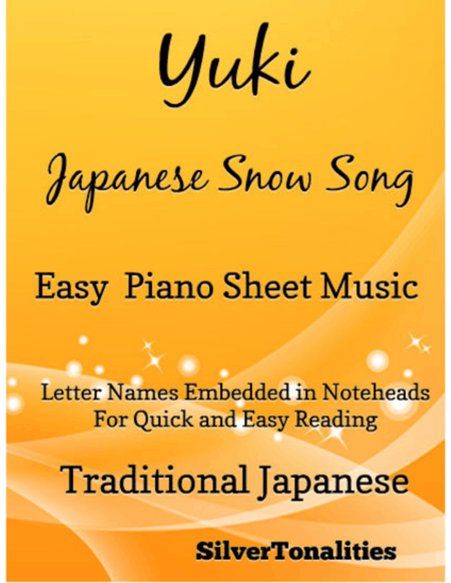 Yuki Japanese Snow Song Easy Piano Sheet Music by SilverTonalities ...