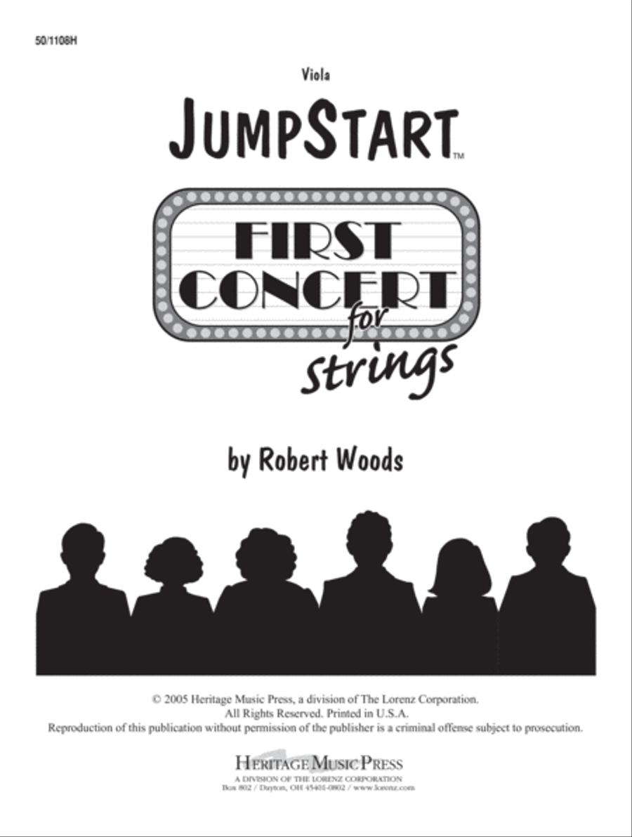 JumpStart First Concert for Strings - Viola by Robert Woods - String ...