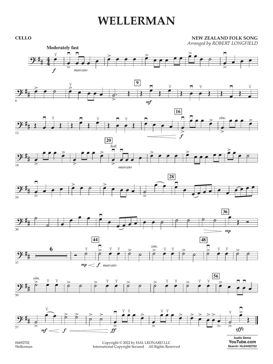 Wellerman Arr Robert Longfield Cello By Robert Longfield