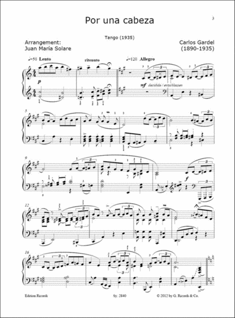 Tango Piano - Piano Solo - Sheet Music | Sheet Music Plus
