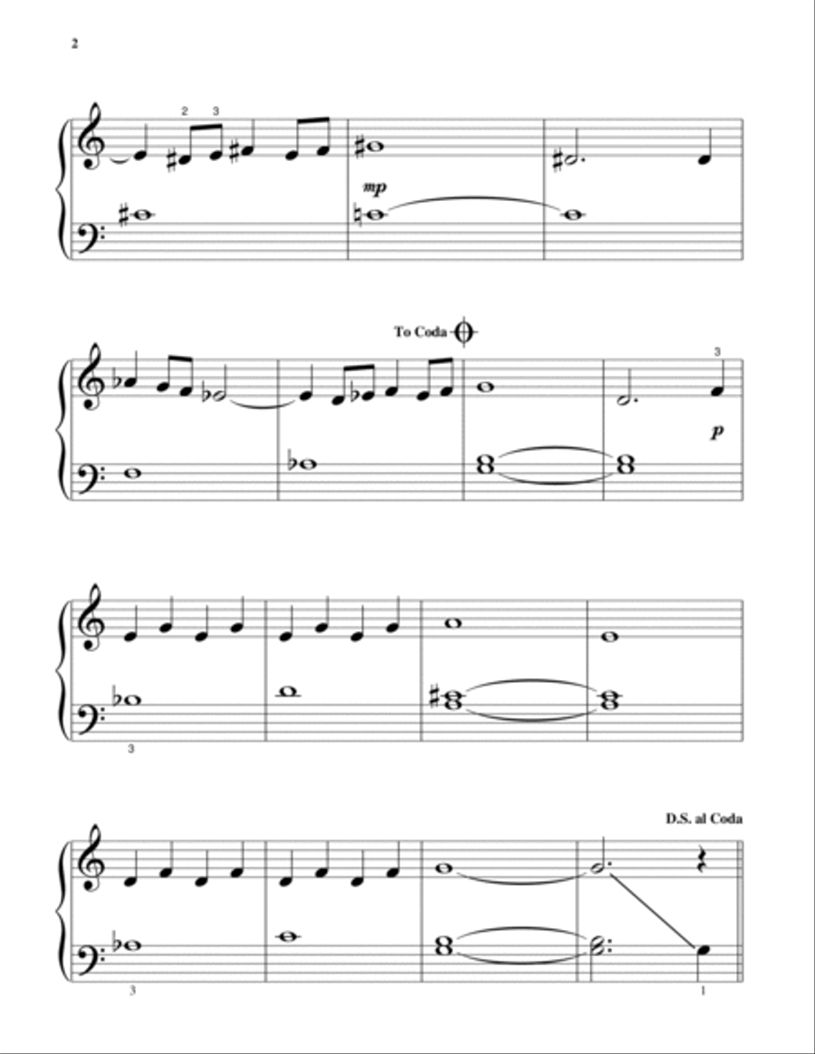 Princess Leias Theme By John Williams Easy Piano Digital Sheet