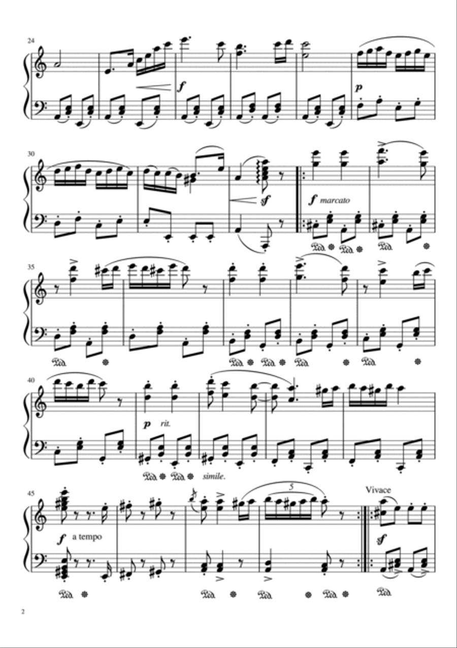 "Ungarische Tänze No. 5" (amoll) by Johannes Brahms - Piano Solo ...