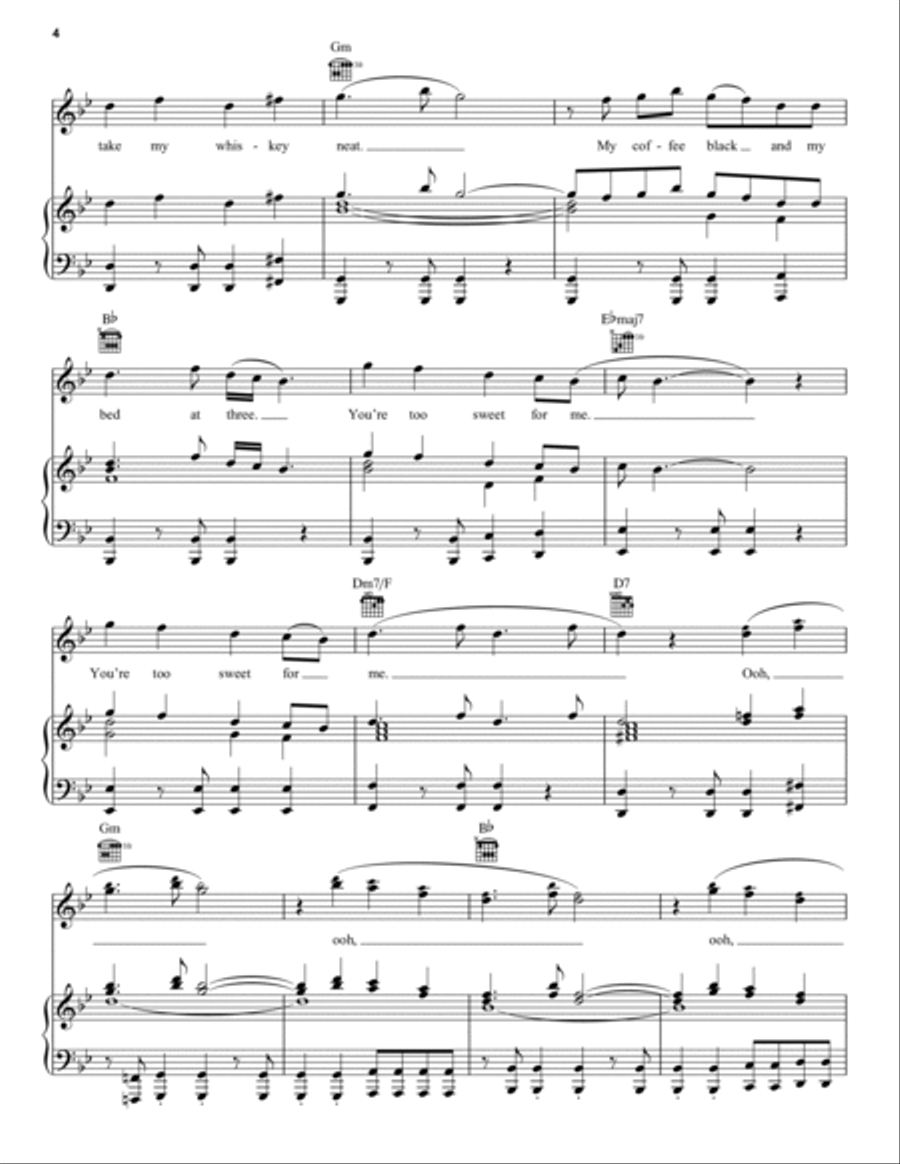Too Sweet By Hozier Piano Vocal Guitar Digital Sheet Music Sheet Music Plus