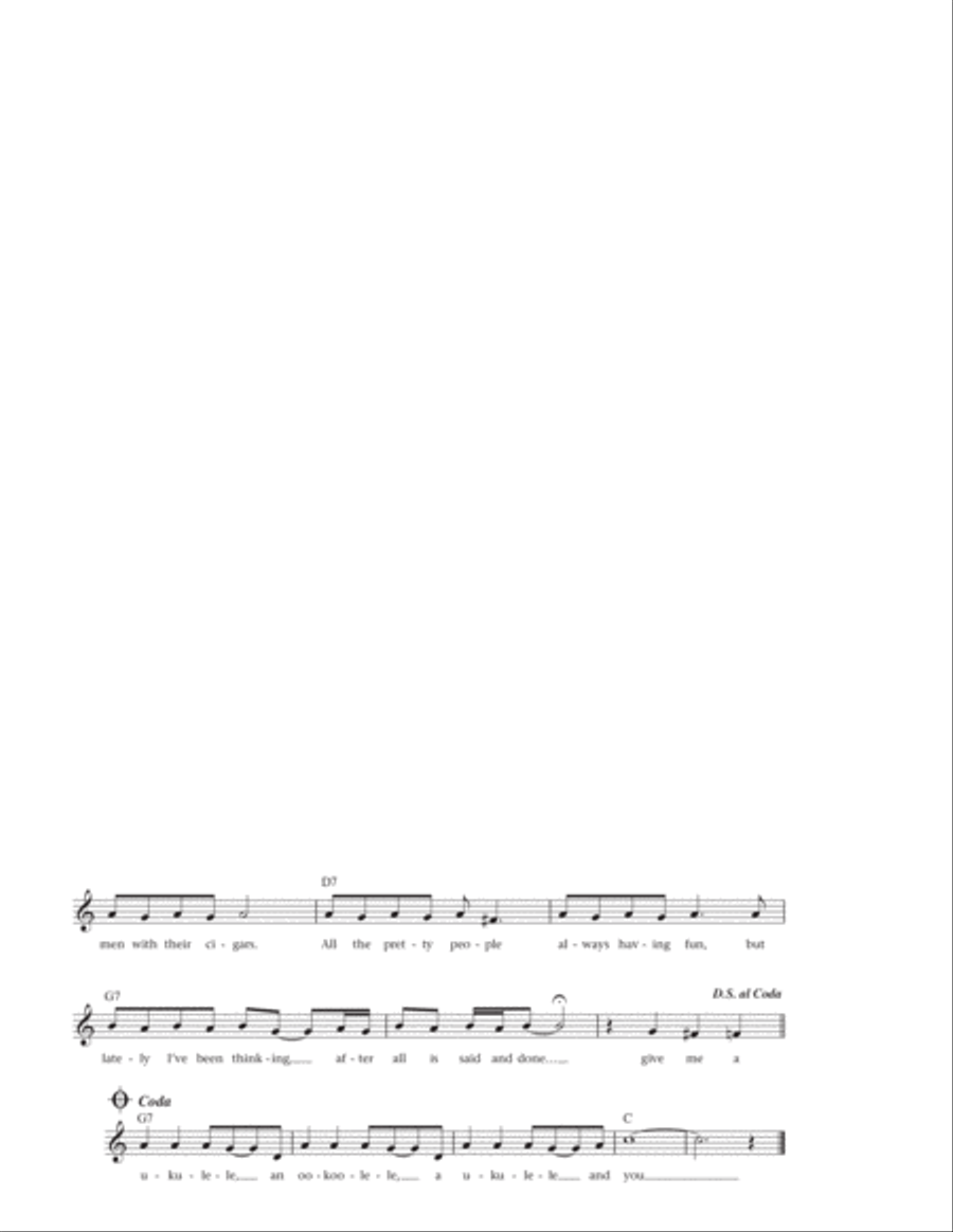 A Ukulele And You From The Daily Ukulele Arr Liz And Jim Beloff By