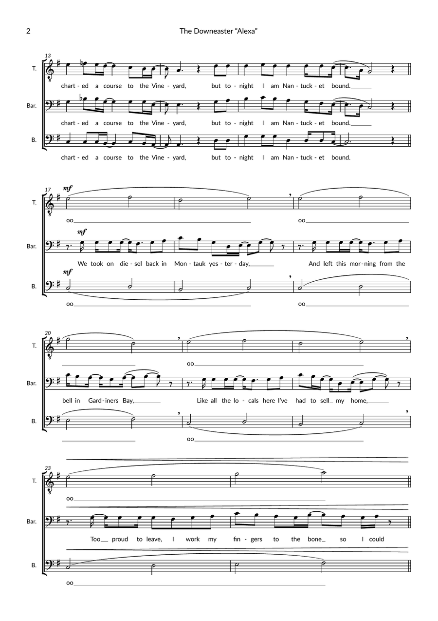 The Downeaster "Alexa" (arr. Dom Stichbury) by Billy Joel - 3-Part ...