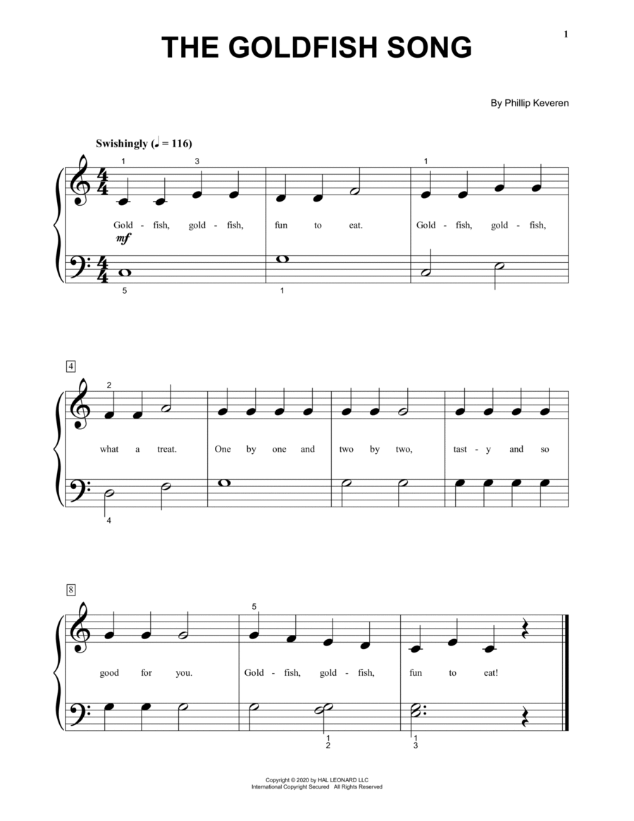 The Goldfish Song by Phillip Keveren - Piano - Digital Sheet Music ...