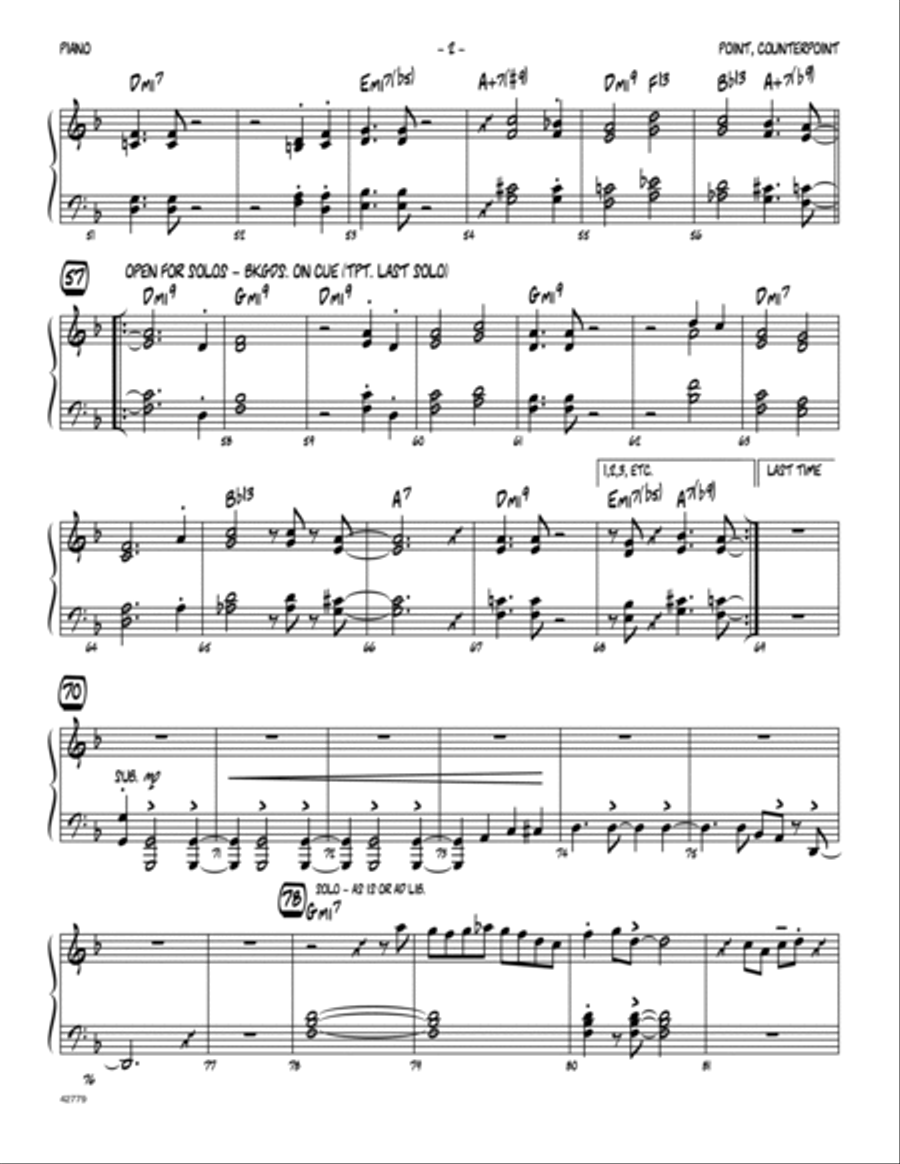 Point, Counterpoint - Piano - Piano - Digital Sheet Music | Sheet Music ...