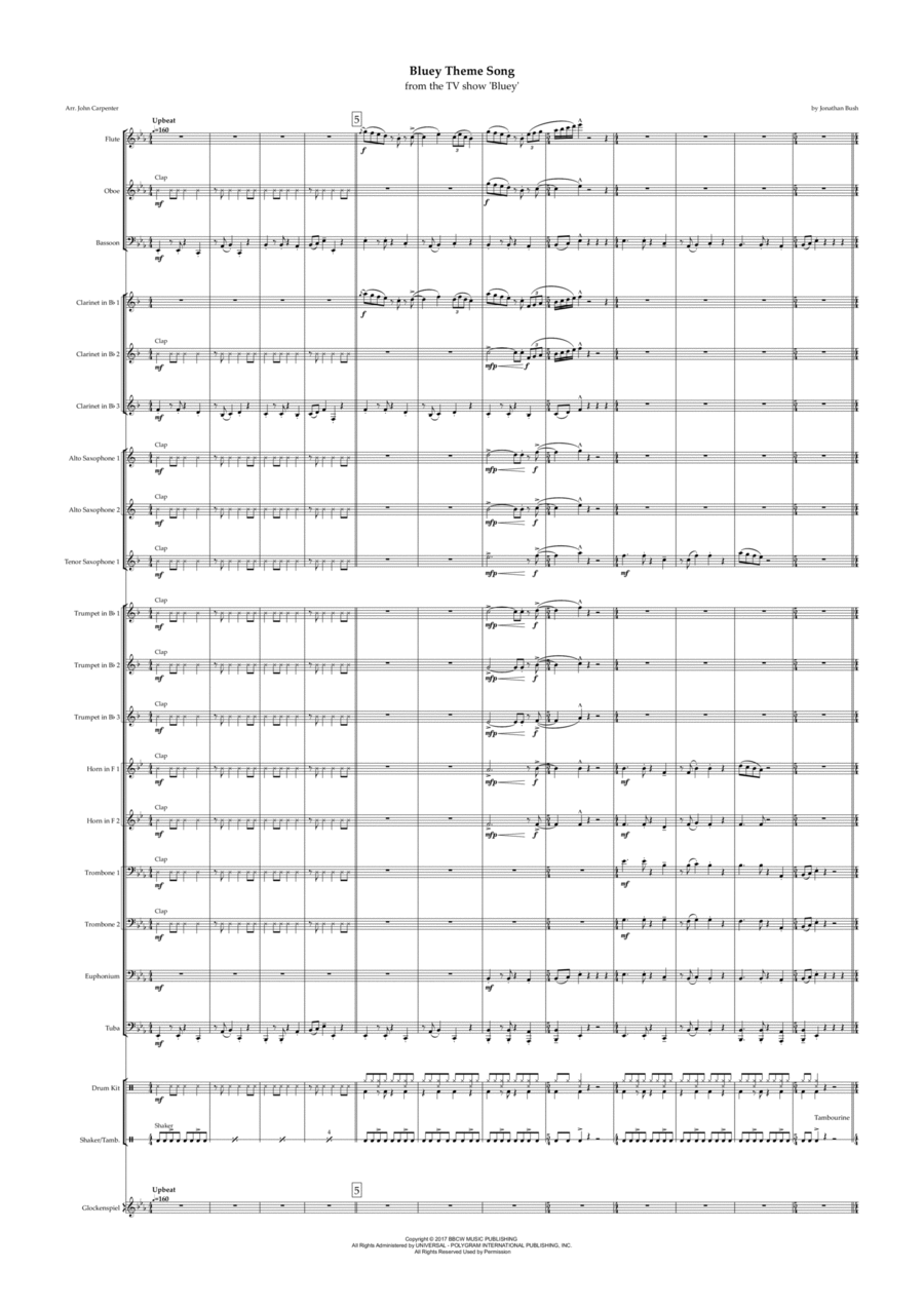 Bluey Theme Song - Concert Band - Digital Sheet Music | Sheet Music Plus