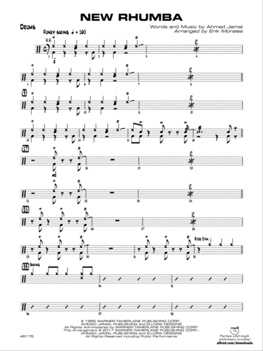 New Rhumba: Drums - Jazz Ensemble - Digital Sheet Music | Sheet Music Plus