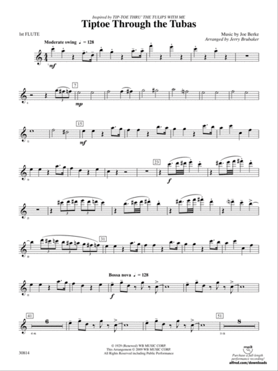 Tiptoe Through the Tubas: Flute by Jerry Brubaker - Concert Band ...