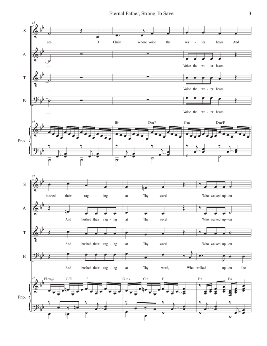 Eternal Father, Strong To Save (The Navy Hymn) (SATB) by Stephen ...