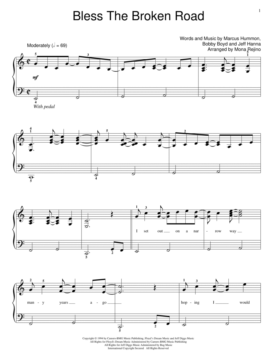 Bless The Broken Road By Rascal Flatts Piano Method Digital Sheet