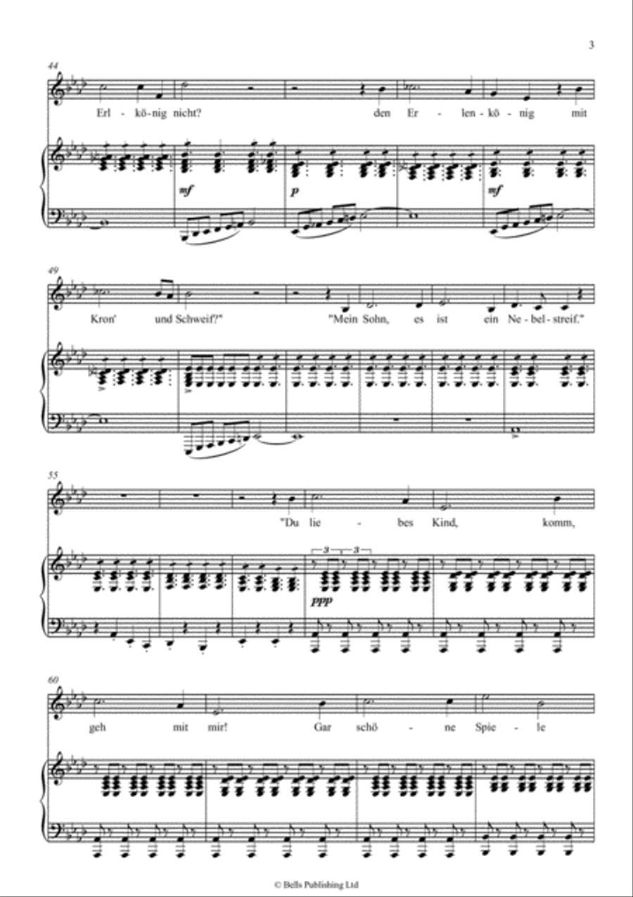 Erlkonig, Op. 1 (D. 328) (F minor) by Franz Schubert - Voice Solo ...