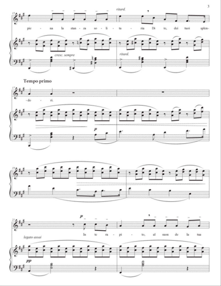 TOSTI: Ideale (transposed to A major) by Francesco Paolo Tosti - Voice ...