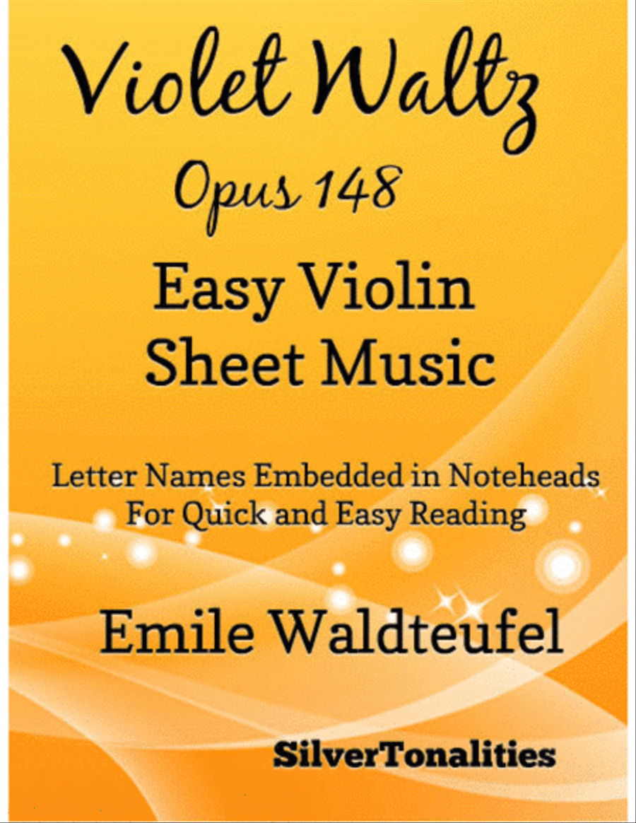 Violet Waltz Opus 148 Easy Violin Sheet Music by Emile Waldteufel ...