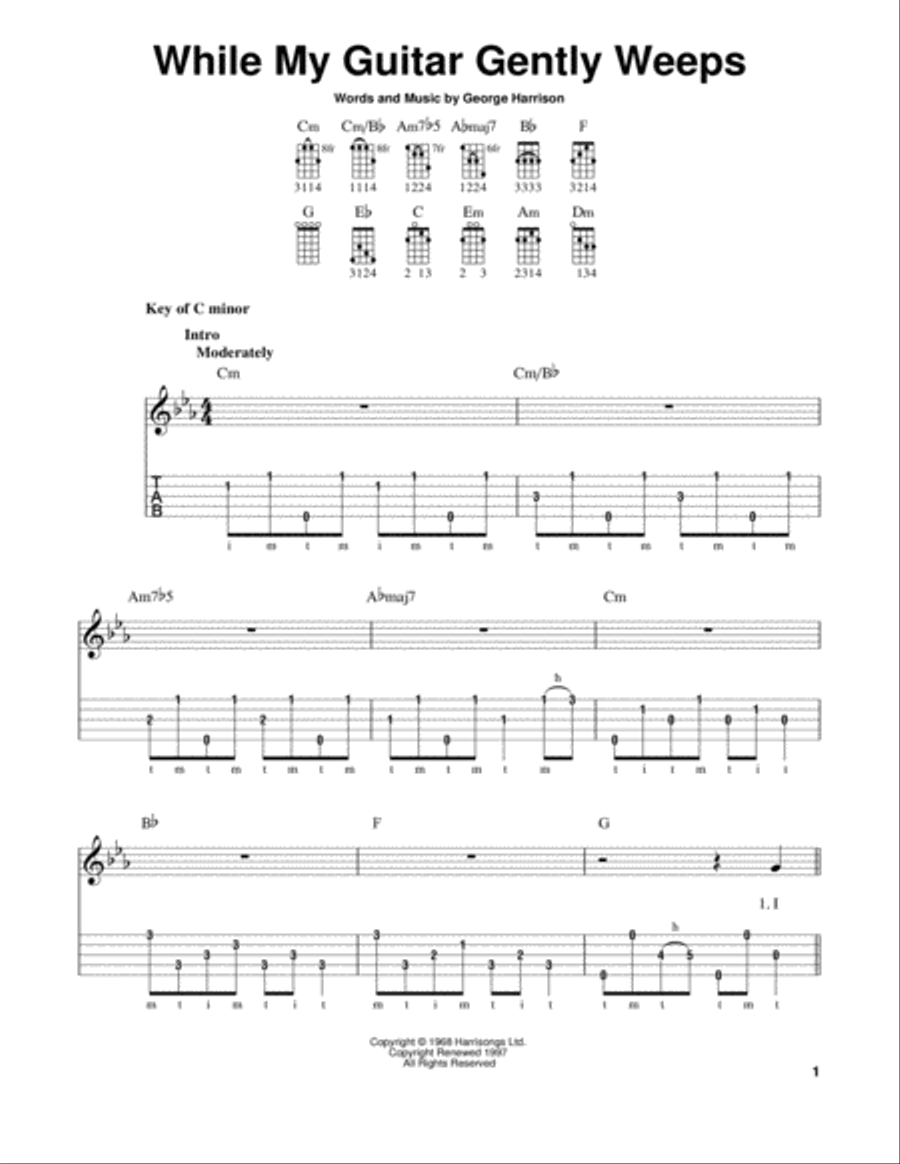 While My Guitar Gently Weeps By The Beatles Electric Guitar Digital