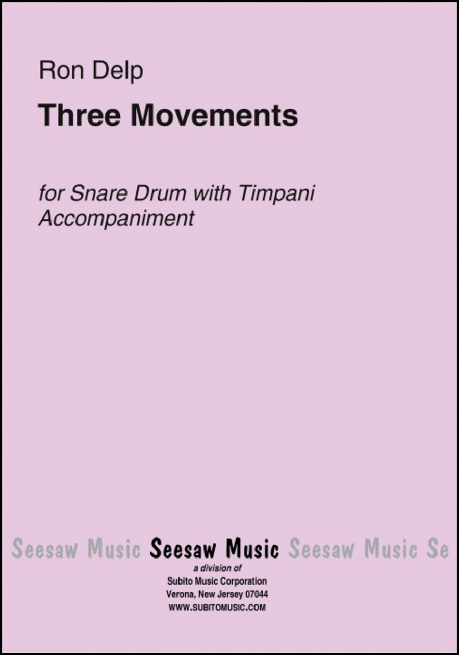 Three Movements - Percussion Ensemble - Sheet Music | Sheet Music Plus