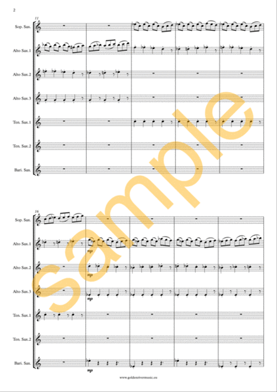 Blue rondo a la Turk by Dave Brubeck - Saxophone Ensemble - Sheet Music ...