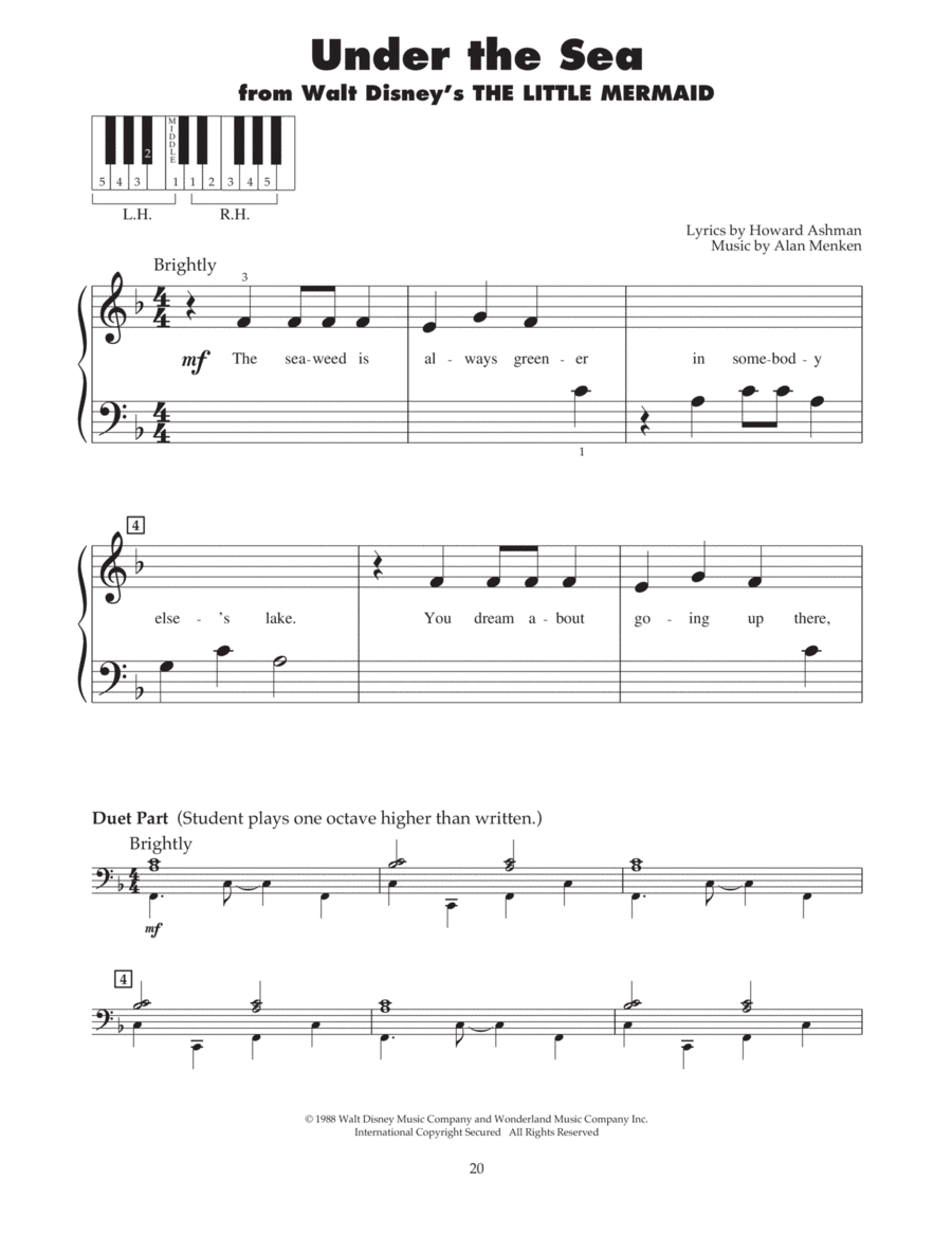 Under The Sea (from The Little Mermaid) - Piano - Digital Sheet Music ...