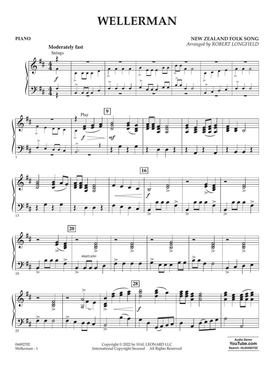 Wellerman Arr Robert Longfield Piano By Robert Longfield