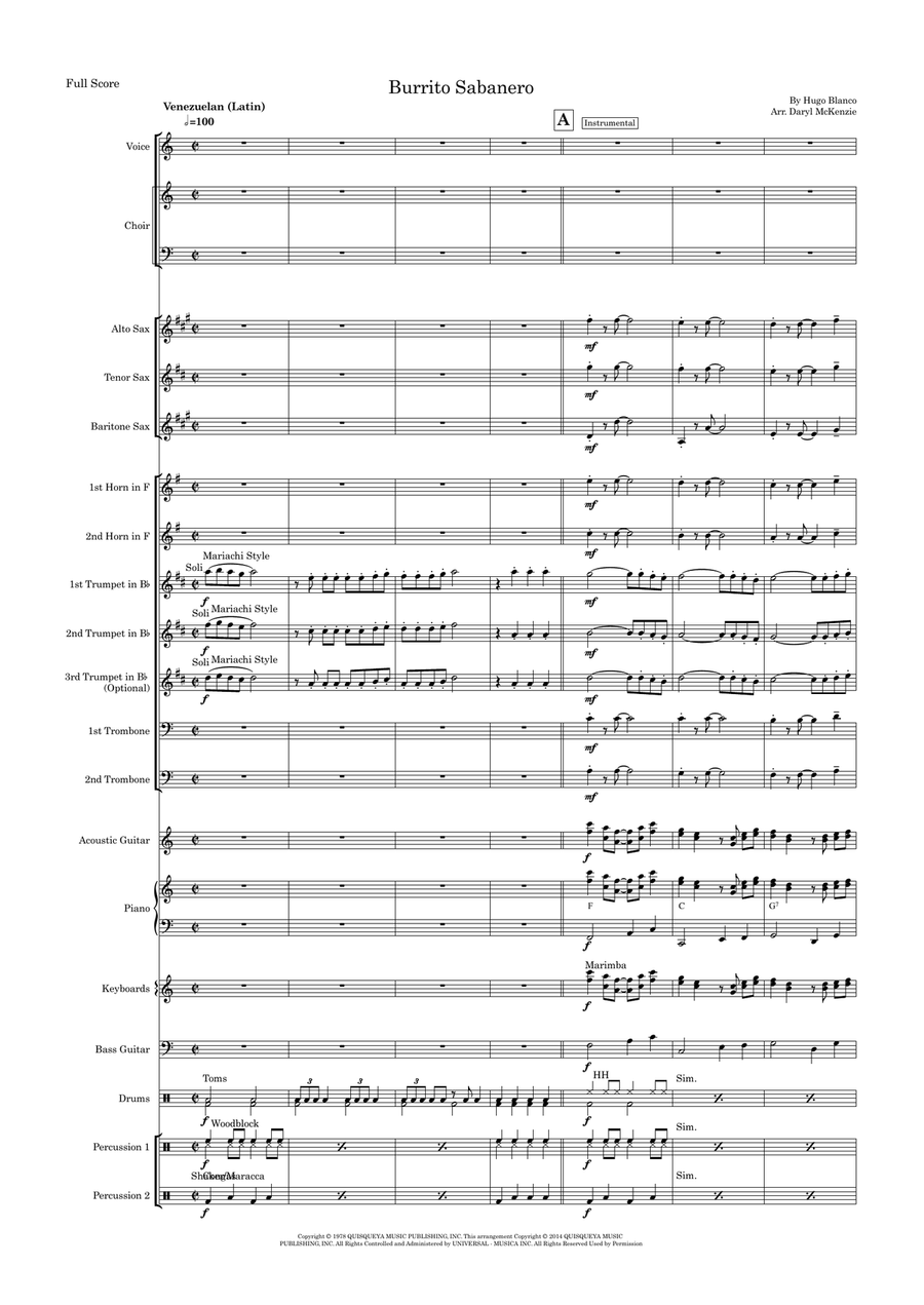 El Burrito Sabanero (mi Burrito Sabanero) - Jazz Ensemble - Digital ...