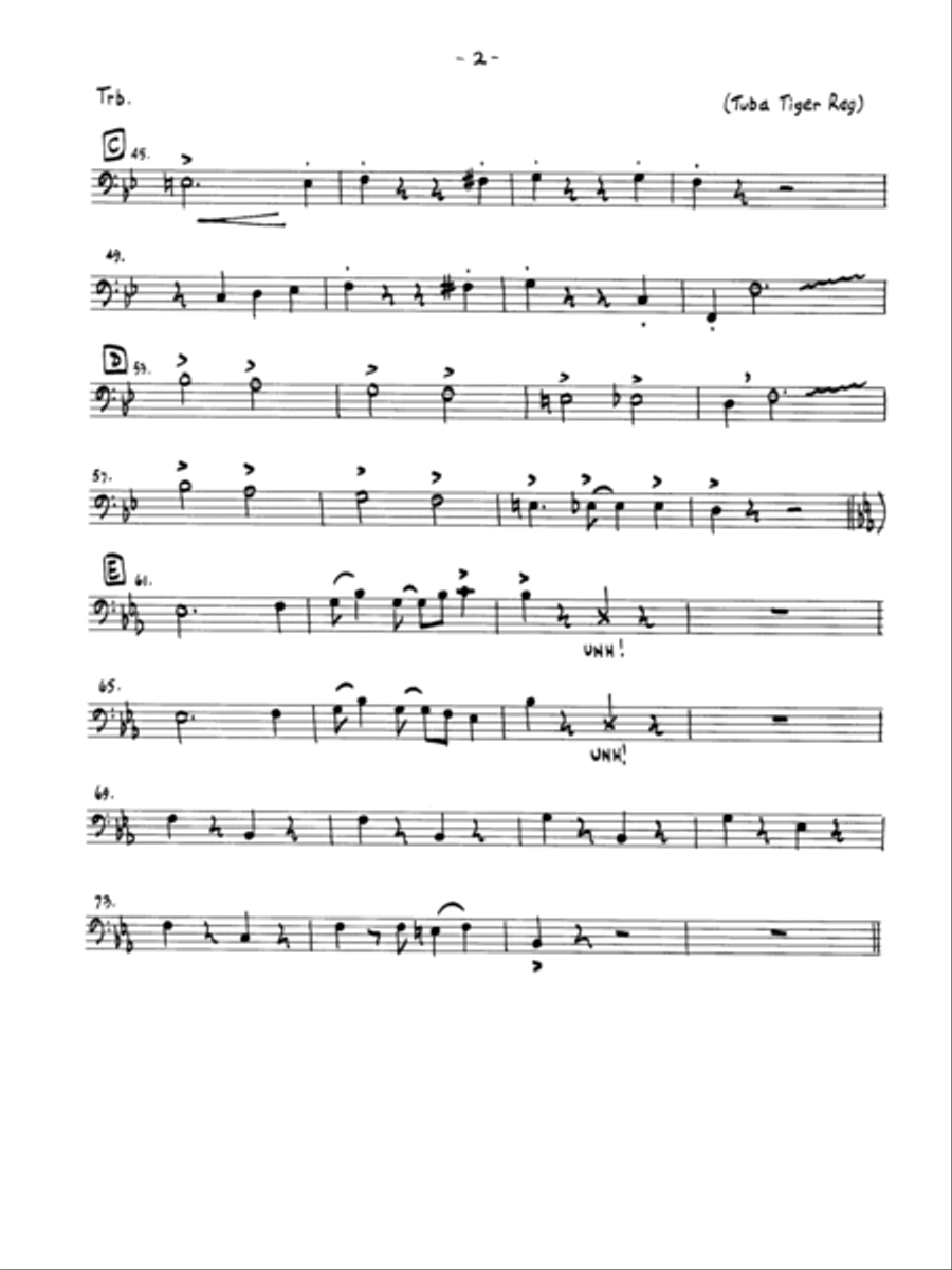 Tuba Tiger Rag - Trombone (B.C.) by Luther Henderson - Tuba - Digital ...