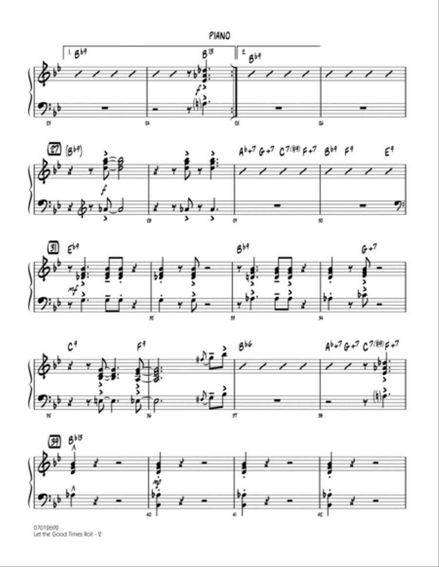 Let The Good Times Roll Piano By Paul Murtha Piano Digital Sheet