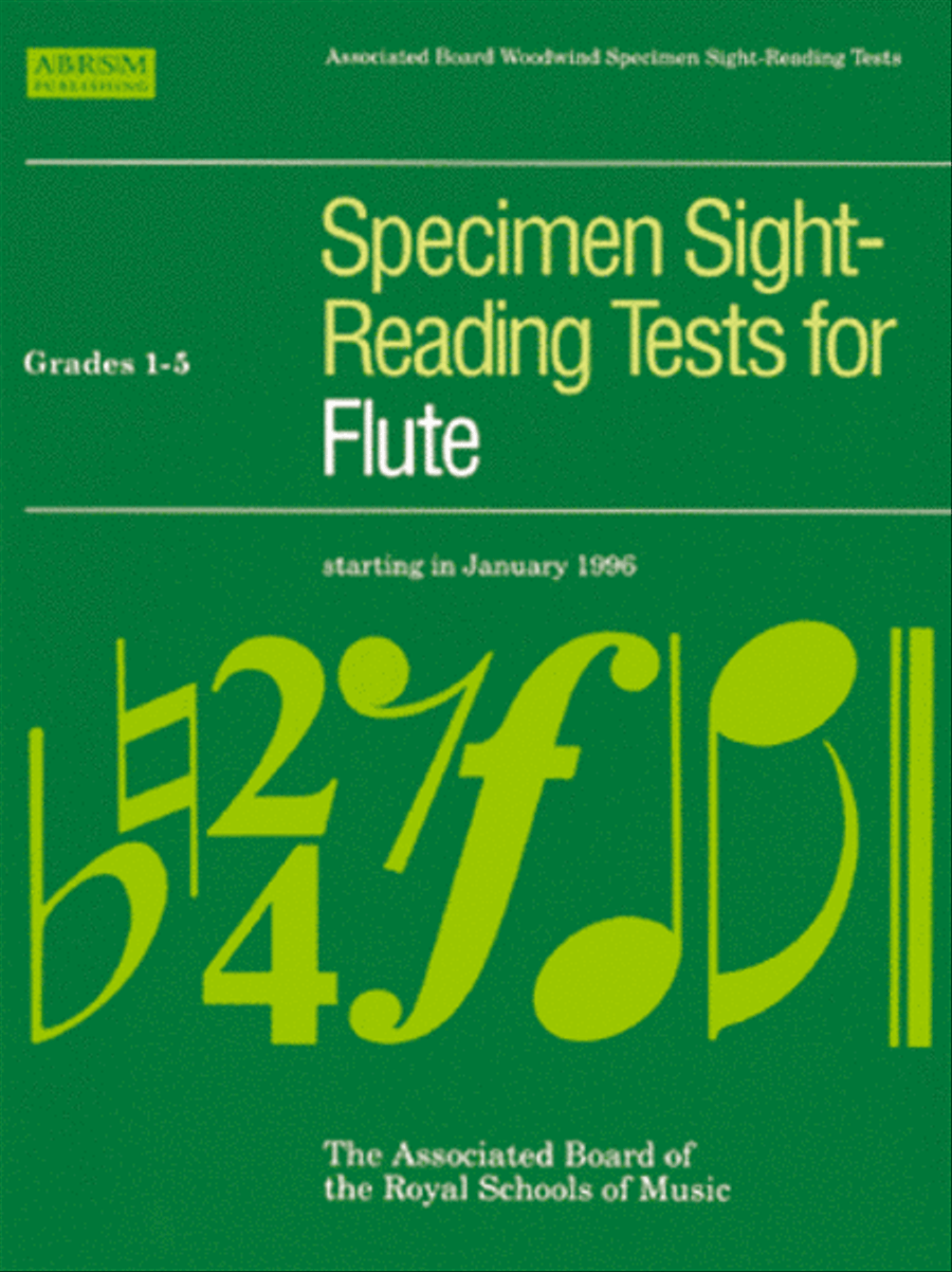 Specimen Sight-Reading Tests for Flute Grades 1-5 by Various - Piccolo ...