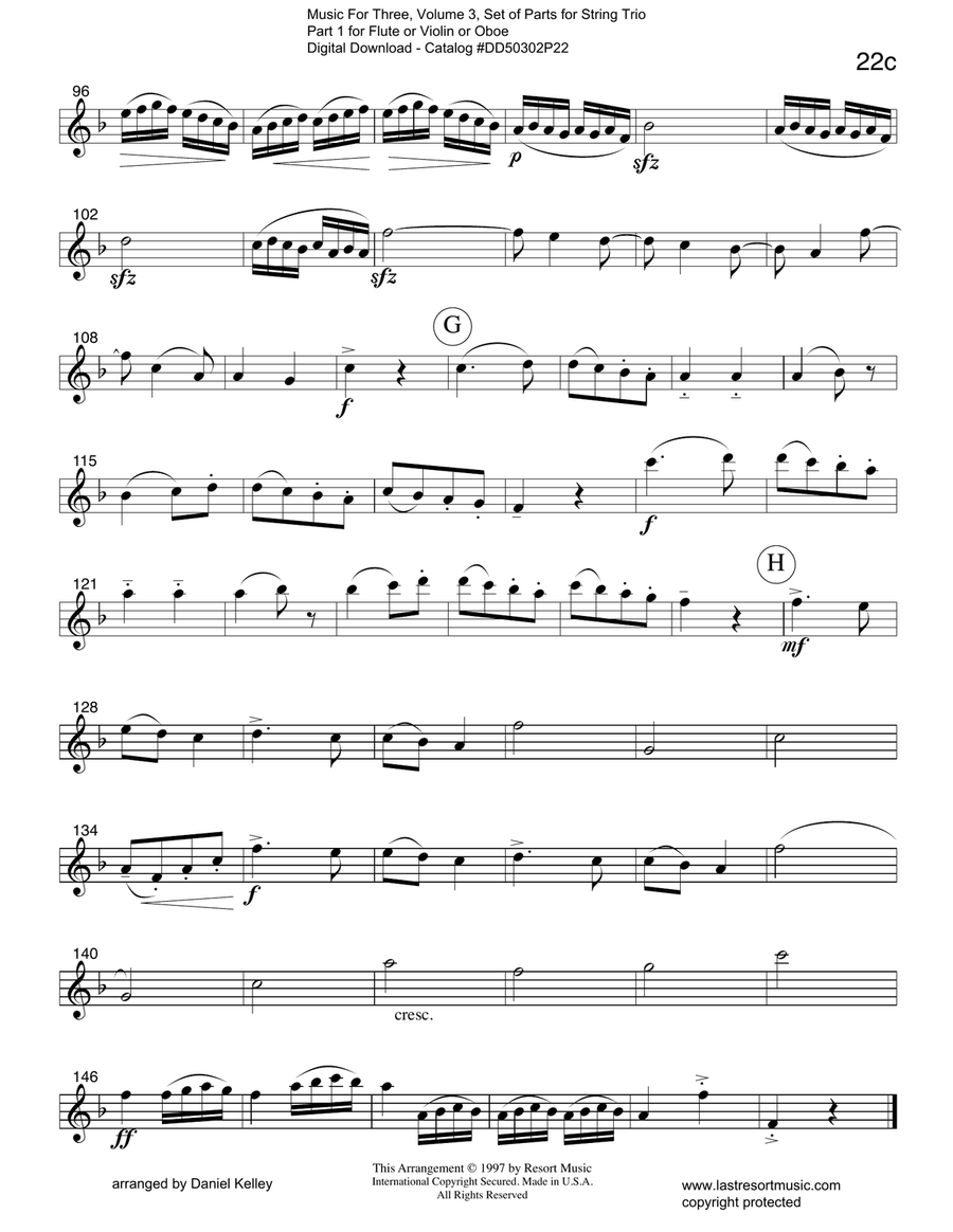 Alleluia from Exsultate, Jubilate K. 165 for Wind Trio by Wolfgang ...