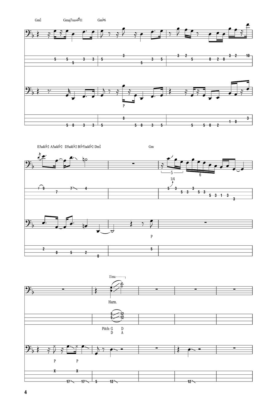 Tutu by Marcus Miller - Guitar Tablature - Digital Sheet Music | Sheet ...