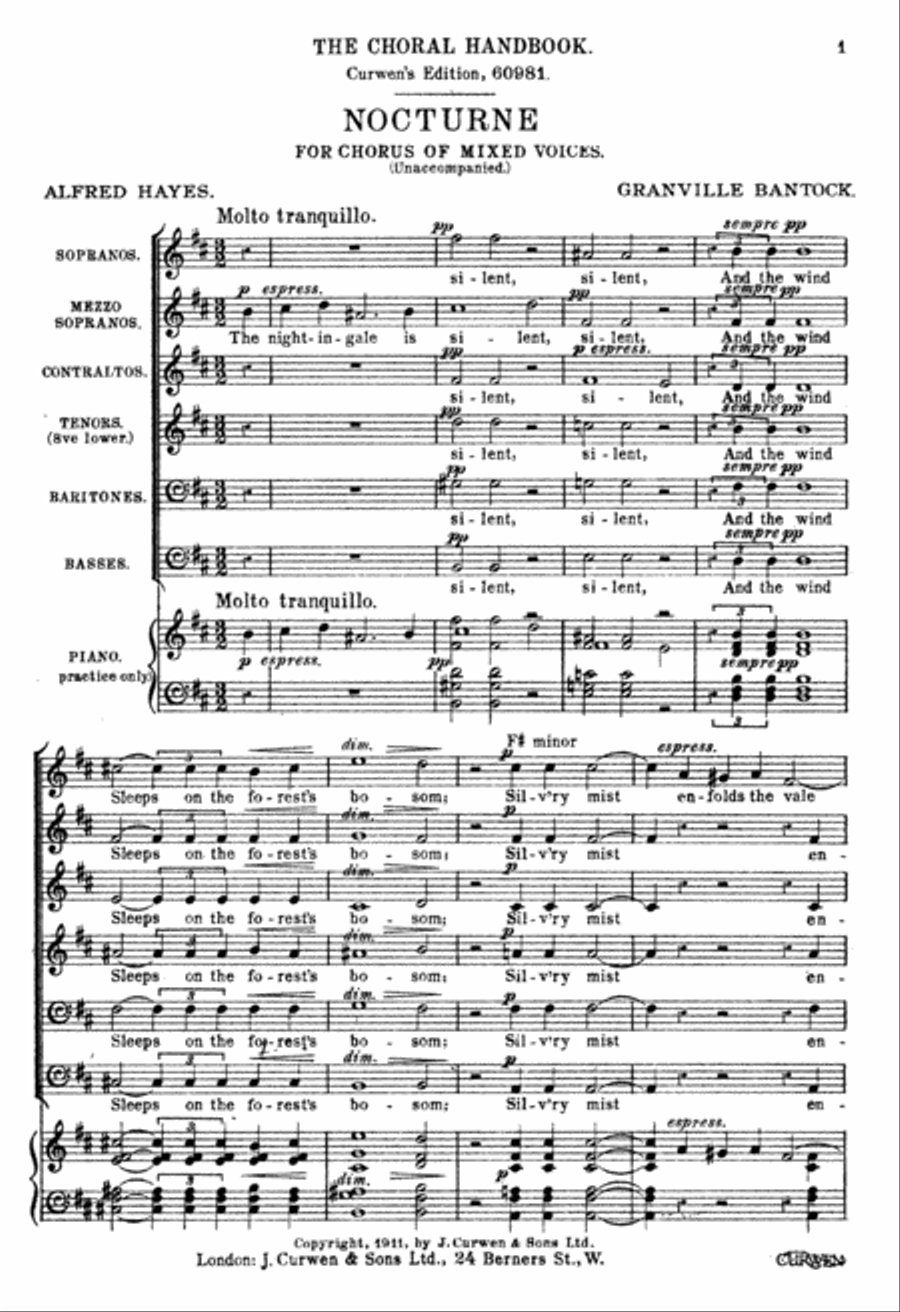 Nocturne - Mixed Choir - Sheet Music | Sheet Music Plus