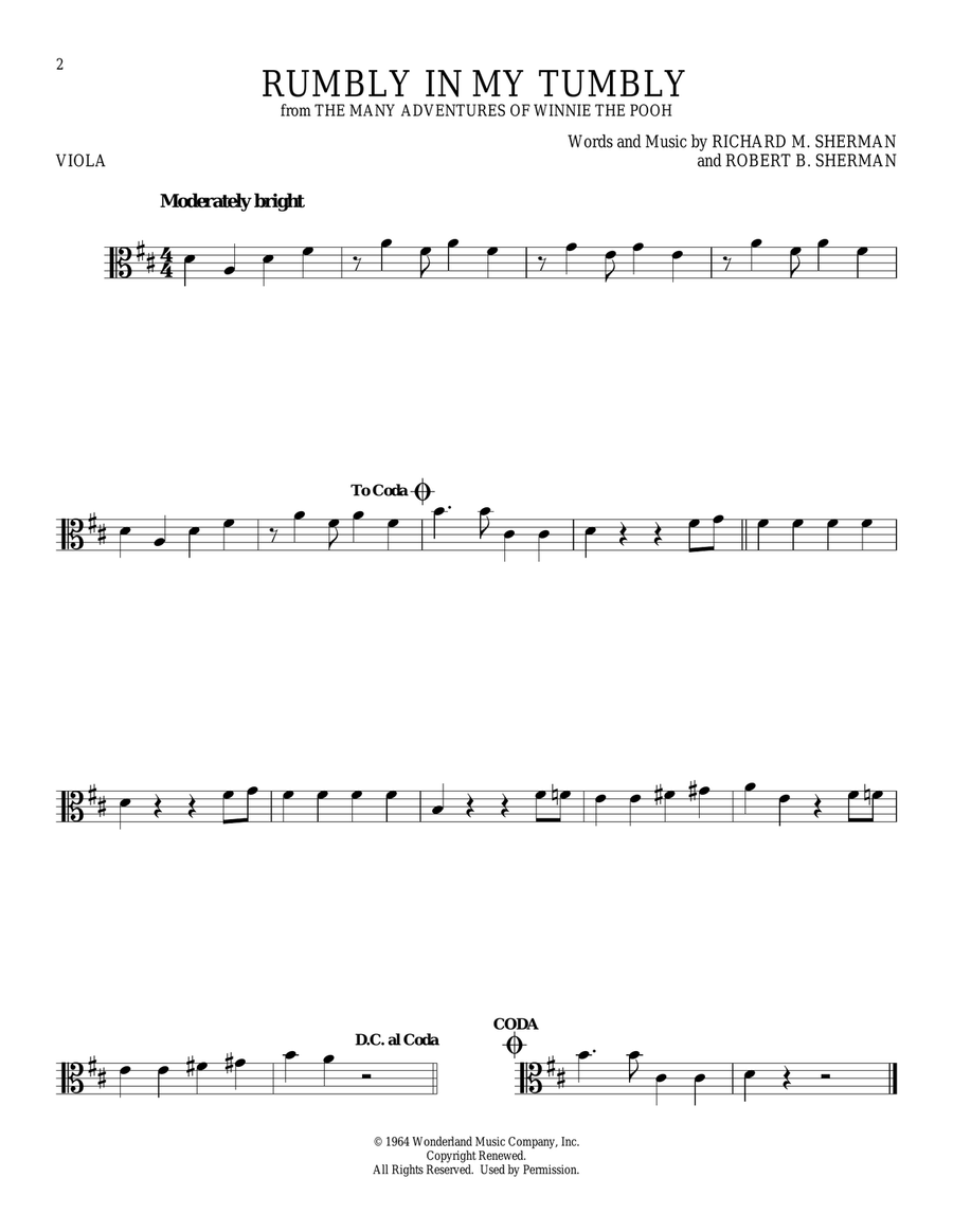 Rumbly In My Tumbly From The Many Adventures Of Winnie The Pooh By Robert And Richard Sherman