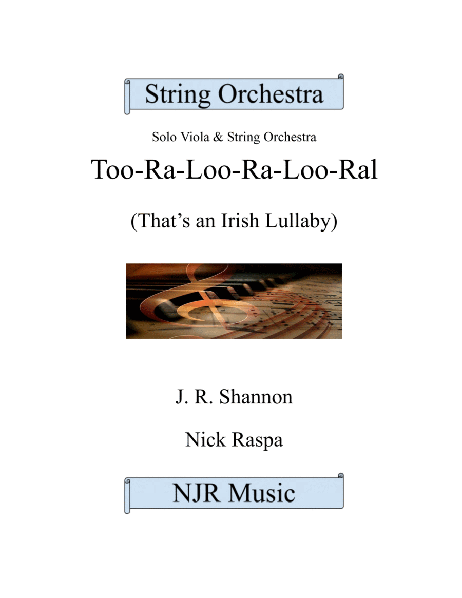 Too-ra-loo-ra-loo-ral, That's an Irish Lullaby (Viola with String ...